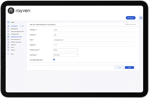Rayven User Management | Access and Control with User Management Tools